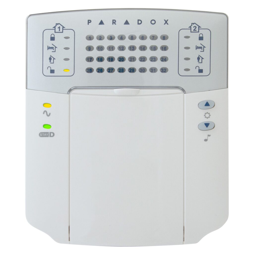 Paradox K32+ kezelő, 32 zónás LED kezelőegység - Forschnit Kft.